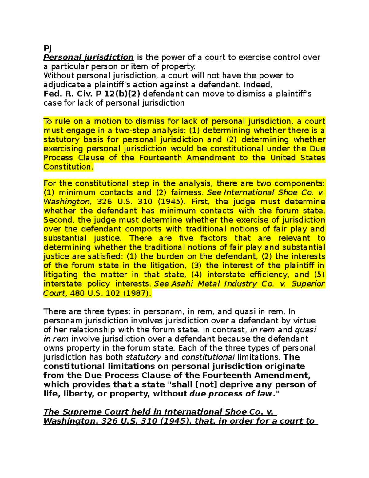 Civil PRO EXAM Outline - tips and explanations. - PJ Personal ...