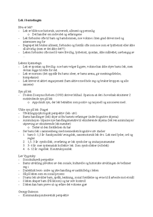 Observasjon i barnehage - Observasjon Dokumentasjon av personalets ...