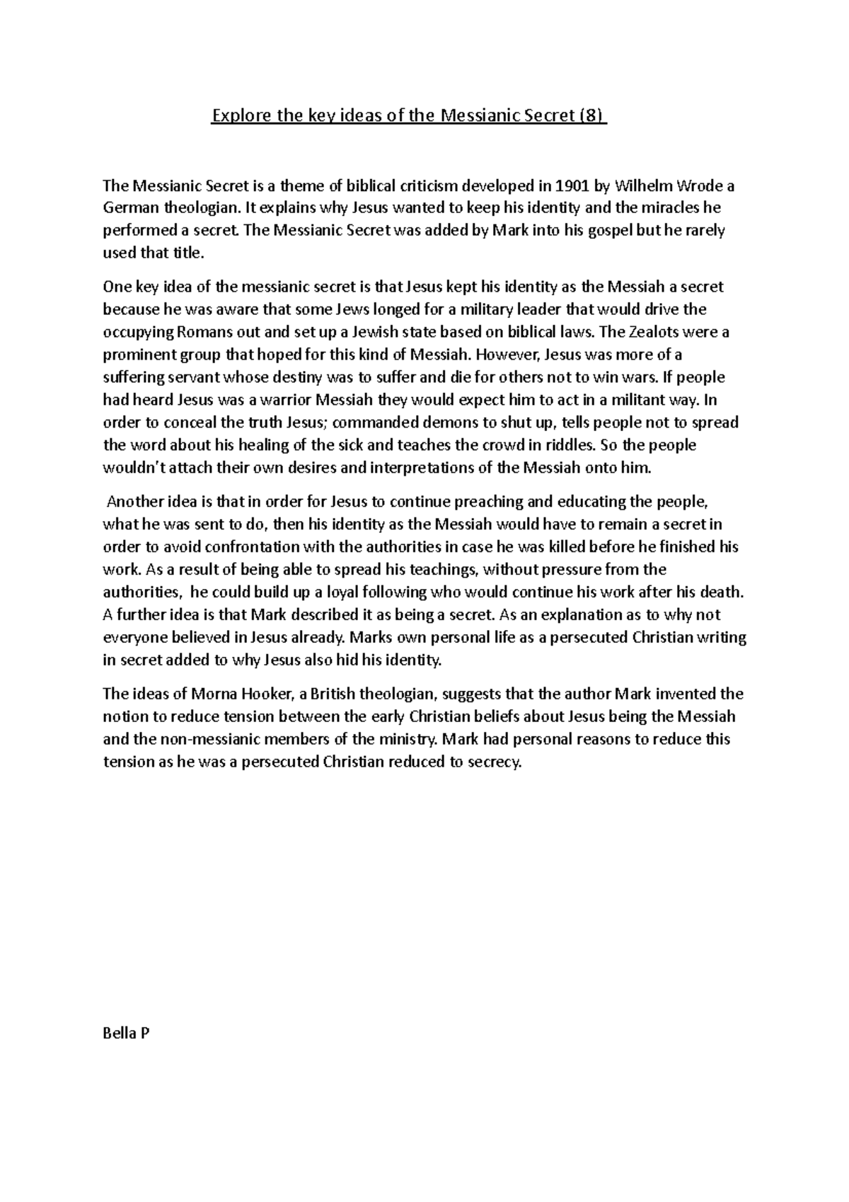 Explore the key ideas of the Messianic Secret - It explains why Jesus ...