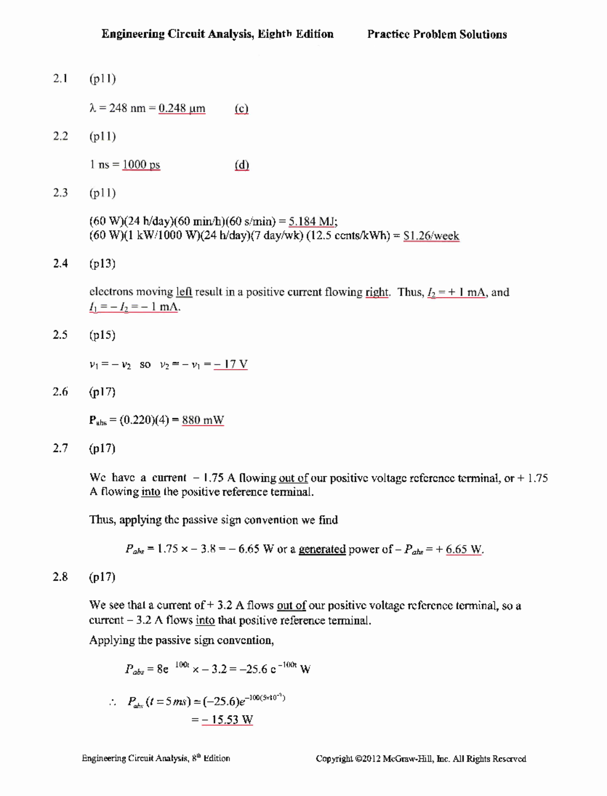 Chapter 2 - Practice problem solution of engineering circuit analysis ...