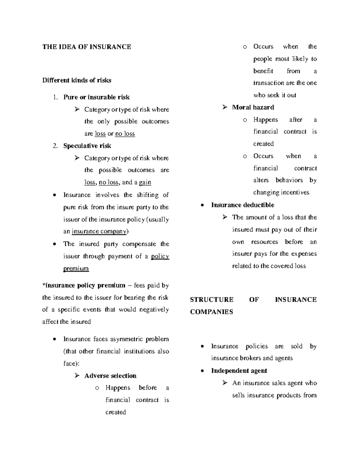 10. THE IDEA OF Insurance and Structure OF Insurance Companies - THE ...