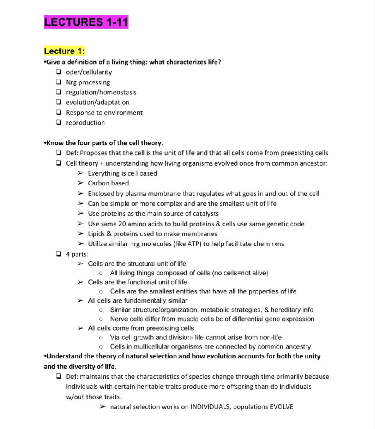 Exam 1-2 notes - lectures that are covered in exams 1 and 2 - Lecture 1 ...