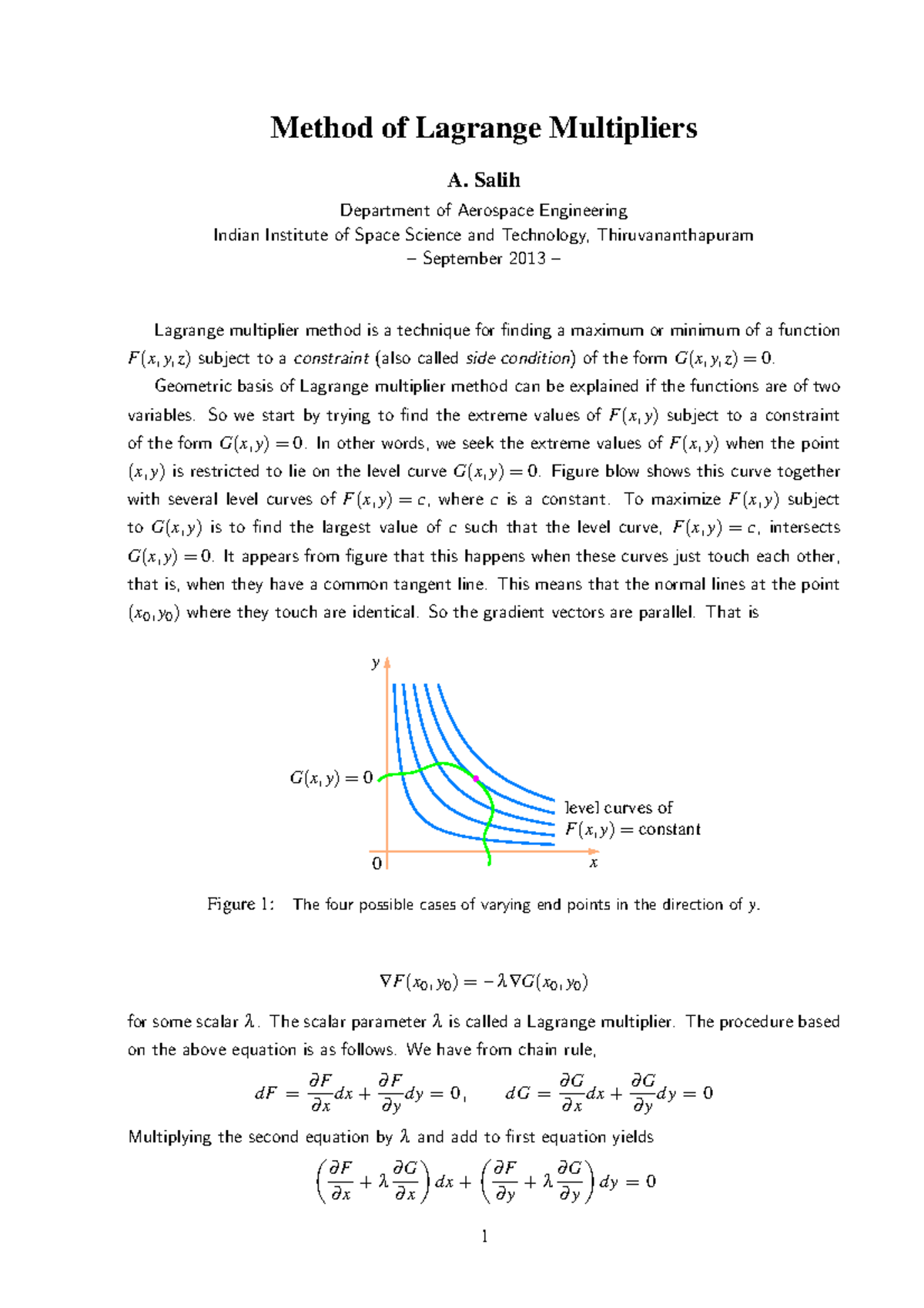 Lagrange-Multiplier - maths - Method of Lagrange Multipliers A. Salih ...