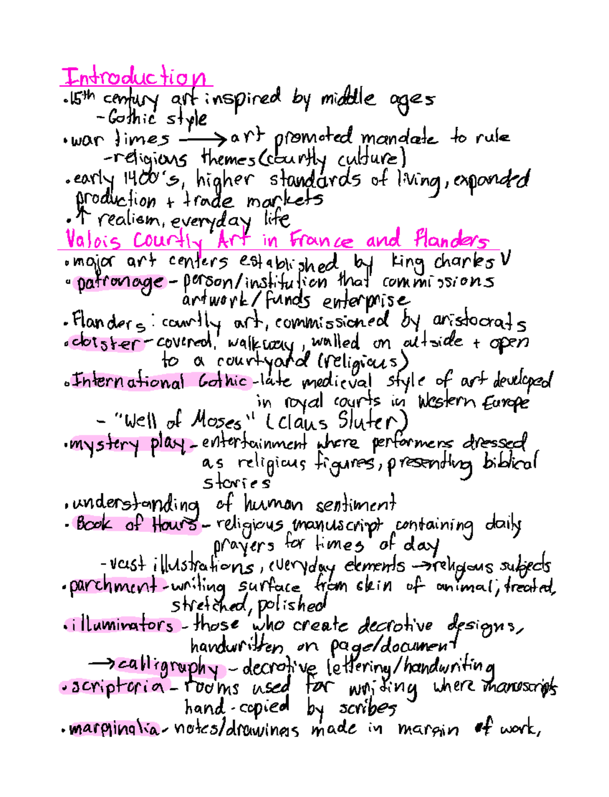 Chapter 40 notes - Introduction 15th century art inspired by middle ...