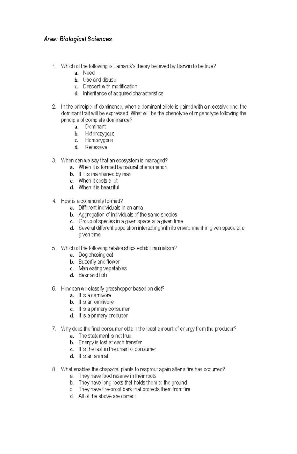 Sample/practice exam 13 September 2012, questions and answers - Area ...