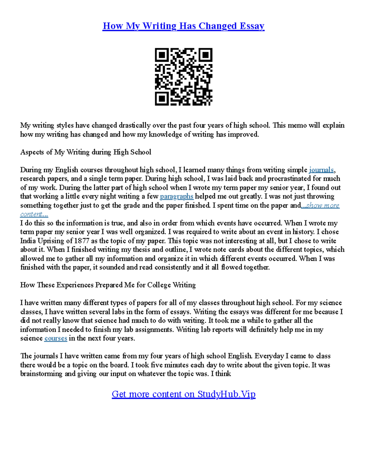 Edit An Essay Edit An Essay - How My Writing Has Changed Essay My writing styles have changed ...