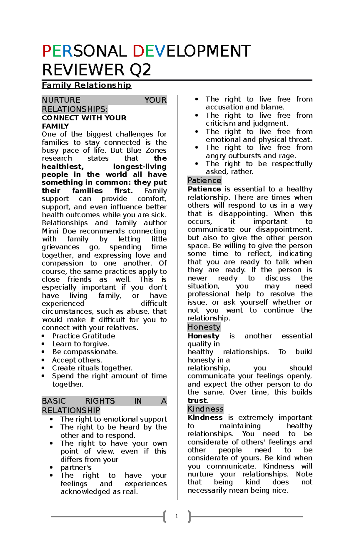 Personal Development Reviewer Q2 - PERSONAL DEVELOPMENT REVIEWER Q ...