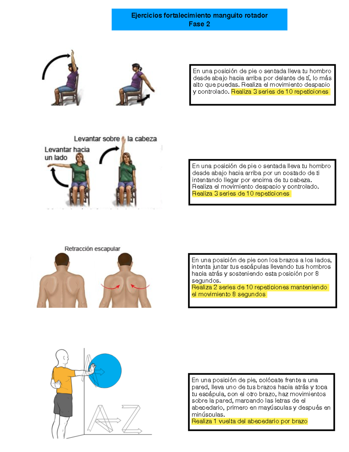 Fortalecimiento manguito rotador fase 2 - Ejercicios fortalecimiento ...