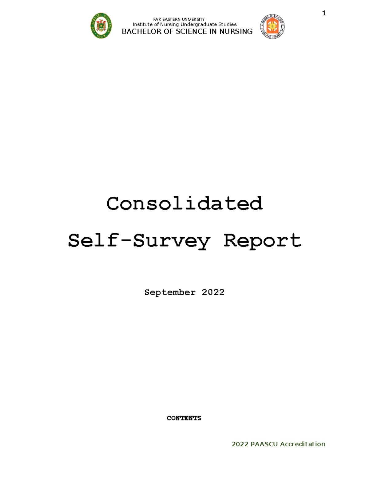 Sample-Narrative-BSNursing-Executive Summary - FAR EASTERN UNIVERSITY ...