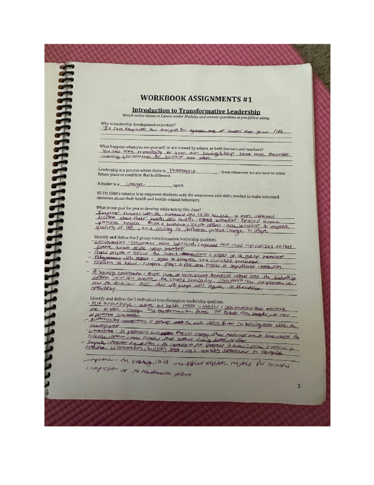 Hb3 - answers - HLTH 1000 - Studocu