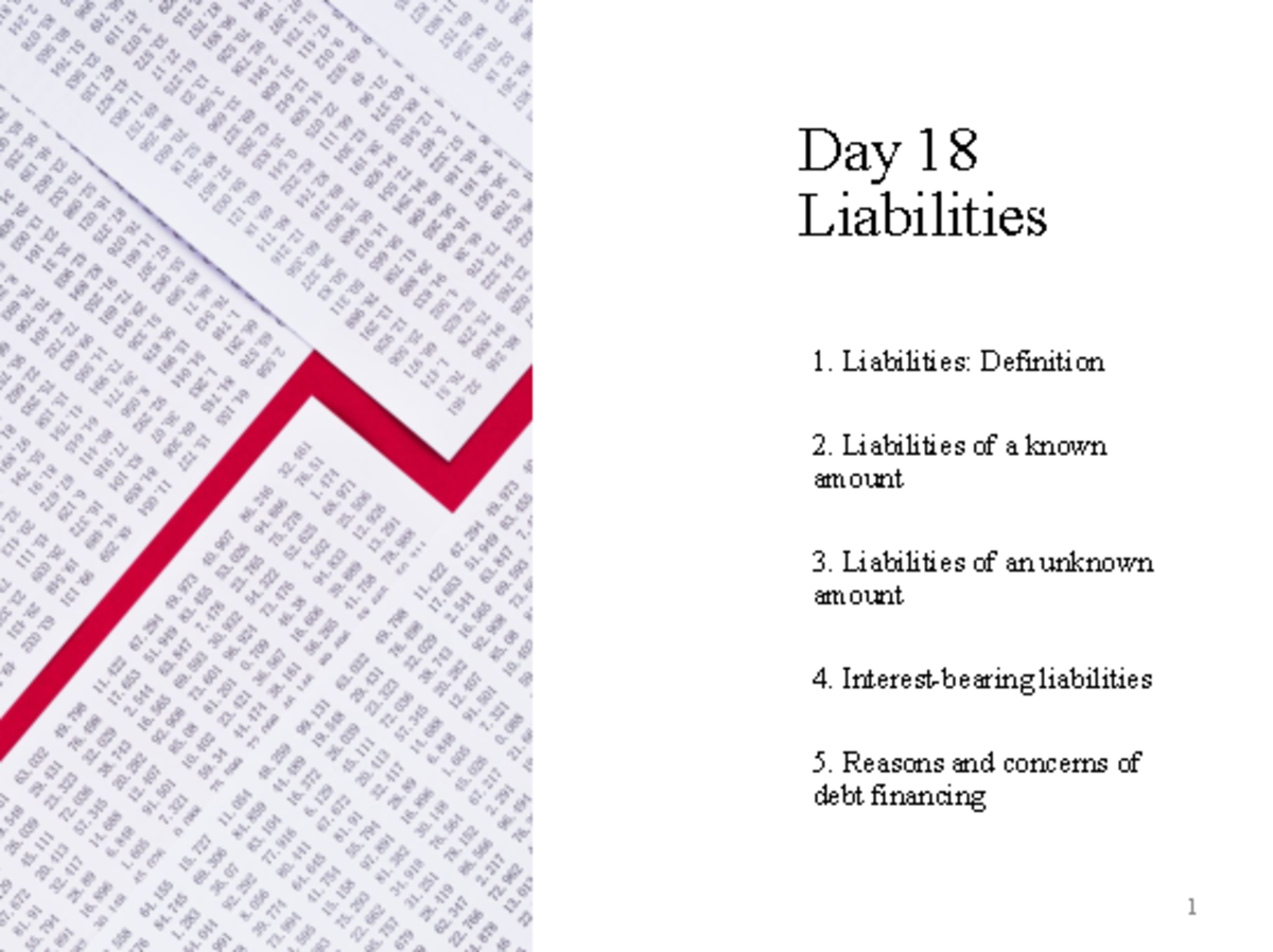 ACC 1100 Day 18 Liabilities 3 - Day 18 Liabilities Liabilities ...
