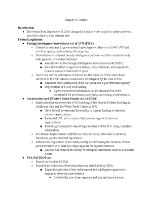 Crimin 2130 Chapter 8 Outline - Chapter 8 Outline Introduction Will our interests about the ...