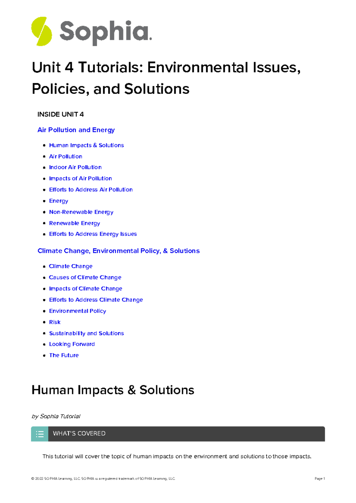 Unit-4-tutorials-environmental-issues-policies-and-solutions - Unit 4 Tutorials: Environmental ...