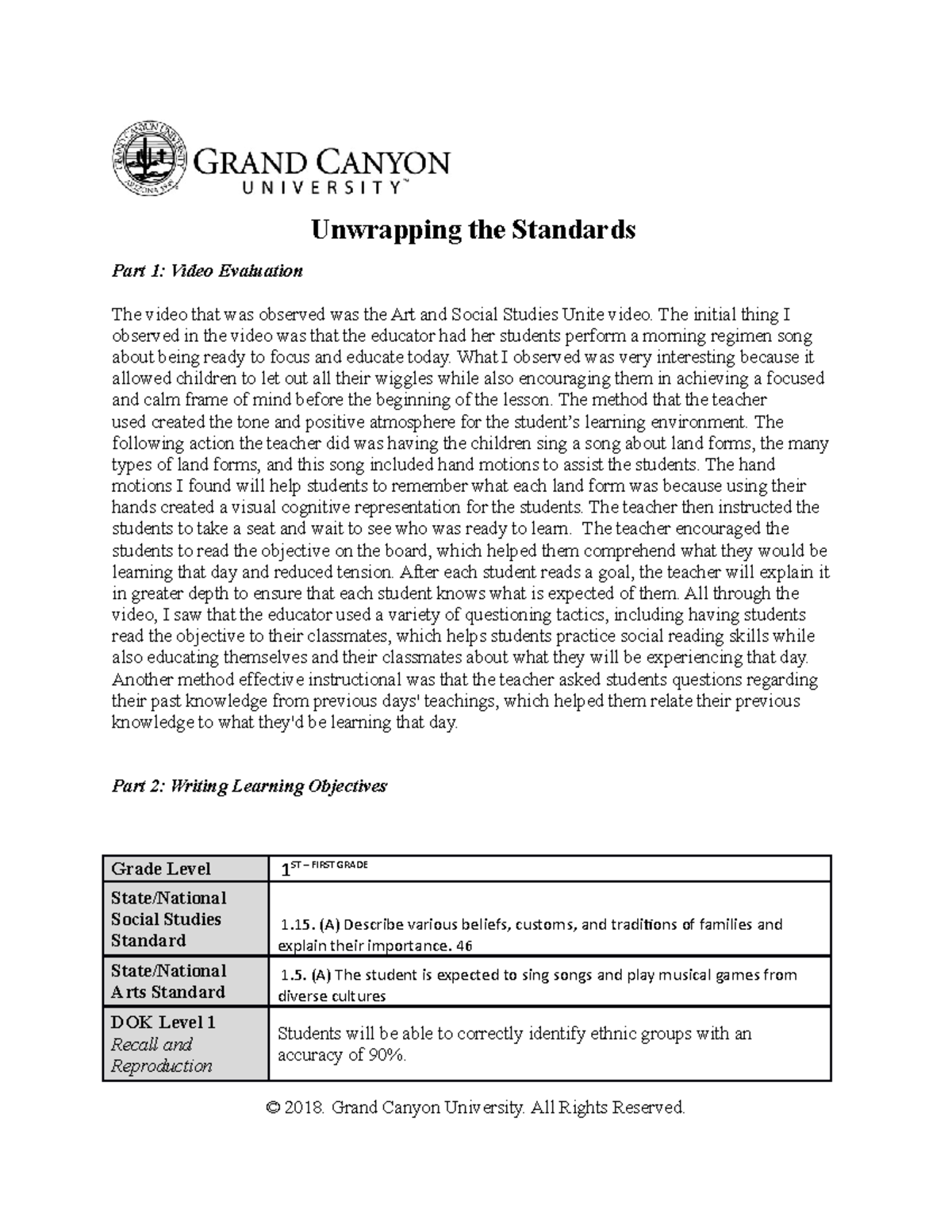 Unwrapping the Standards Chart - Unwrapping the Standards Part 1: Video ...