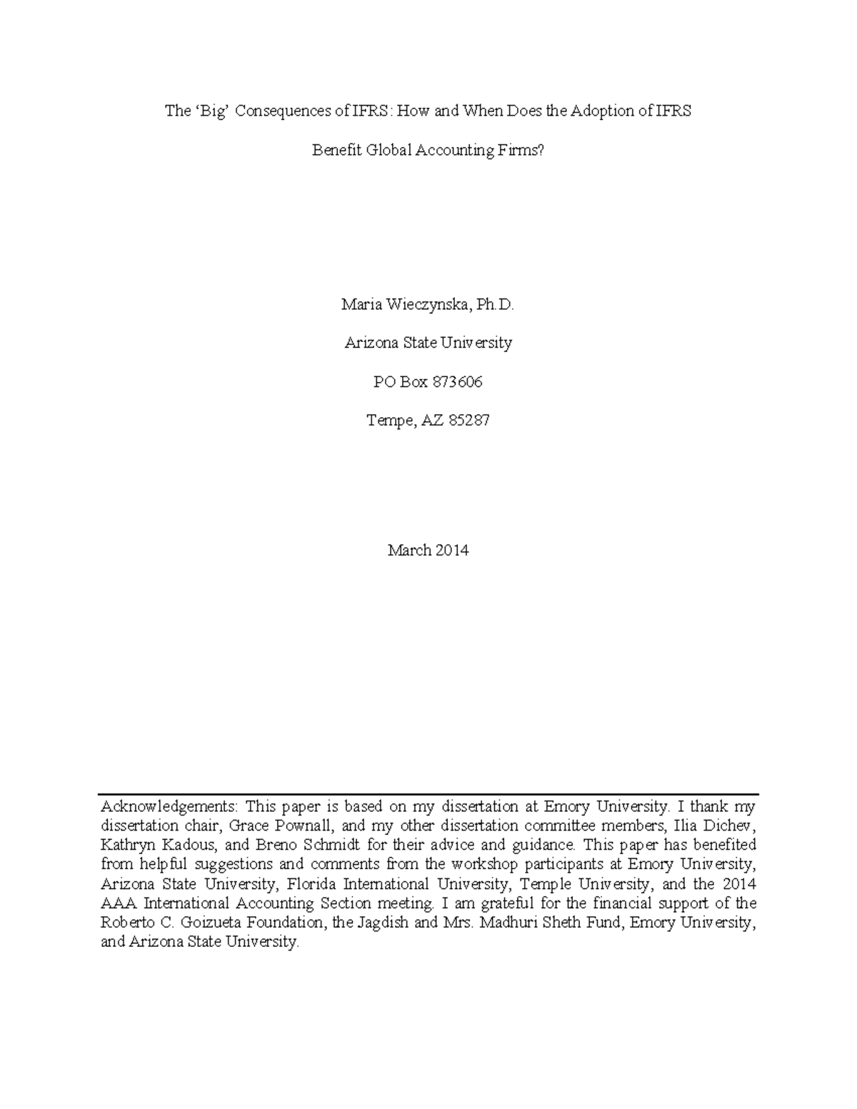 3. [IFRS - Other] Wieczynska 2015 - 46 - The Big consequences of IFRS ...