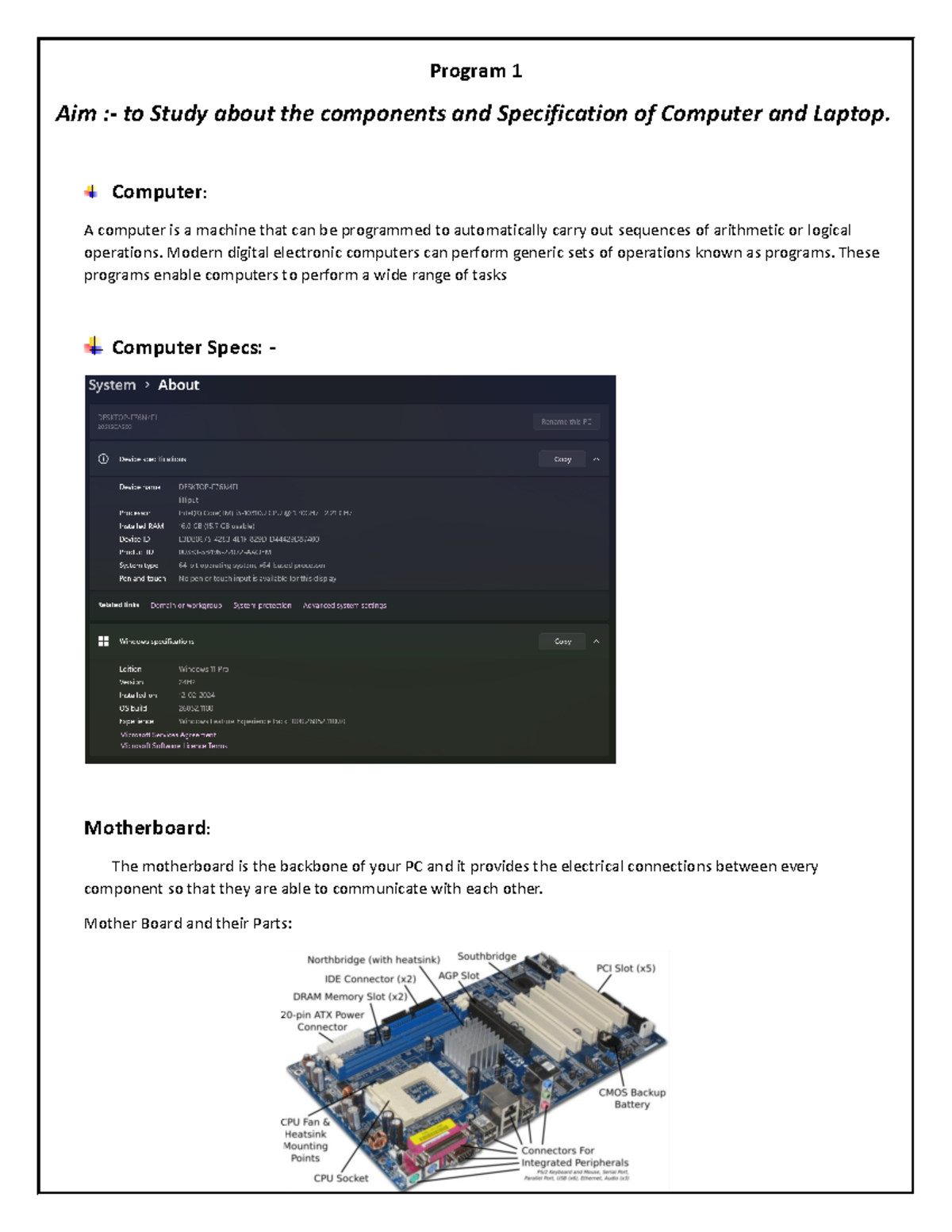 Exp 1 - practical file ipu computernetwrok edc campus - Program 1 Aim ...