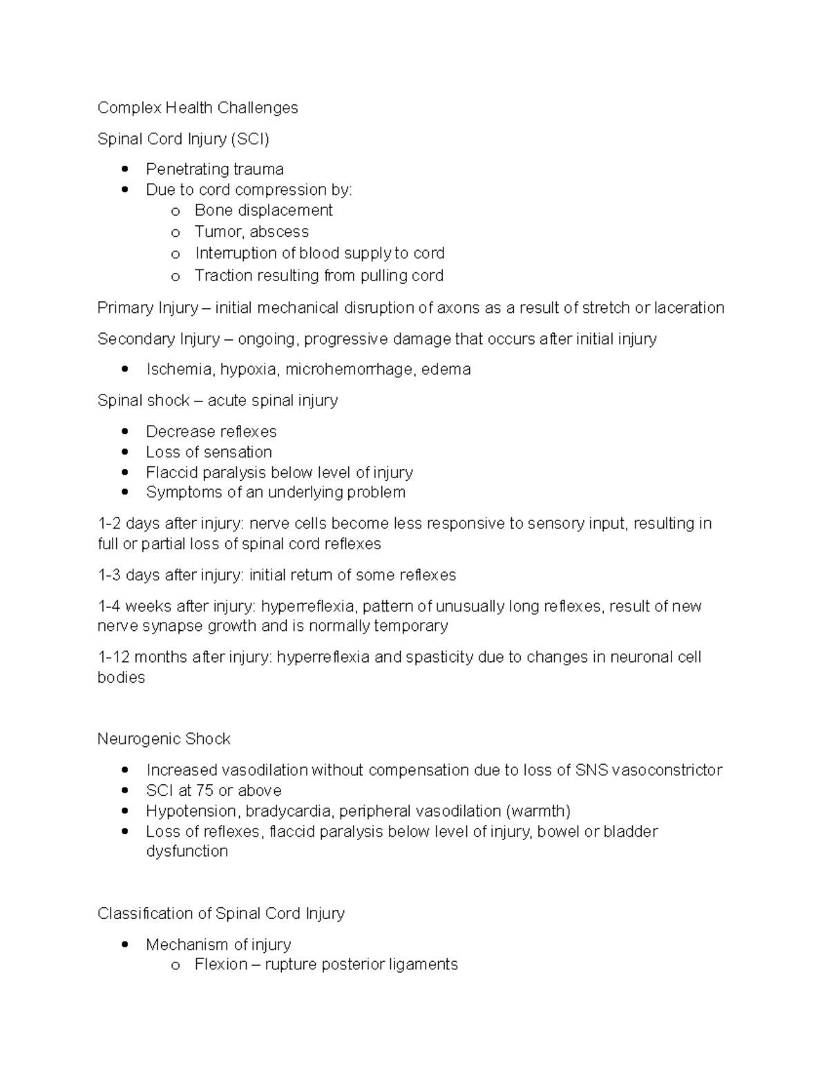Complex Health Challenges Spinal Cord Injury - Complex Health ...