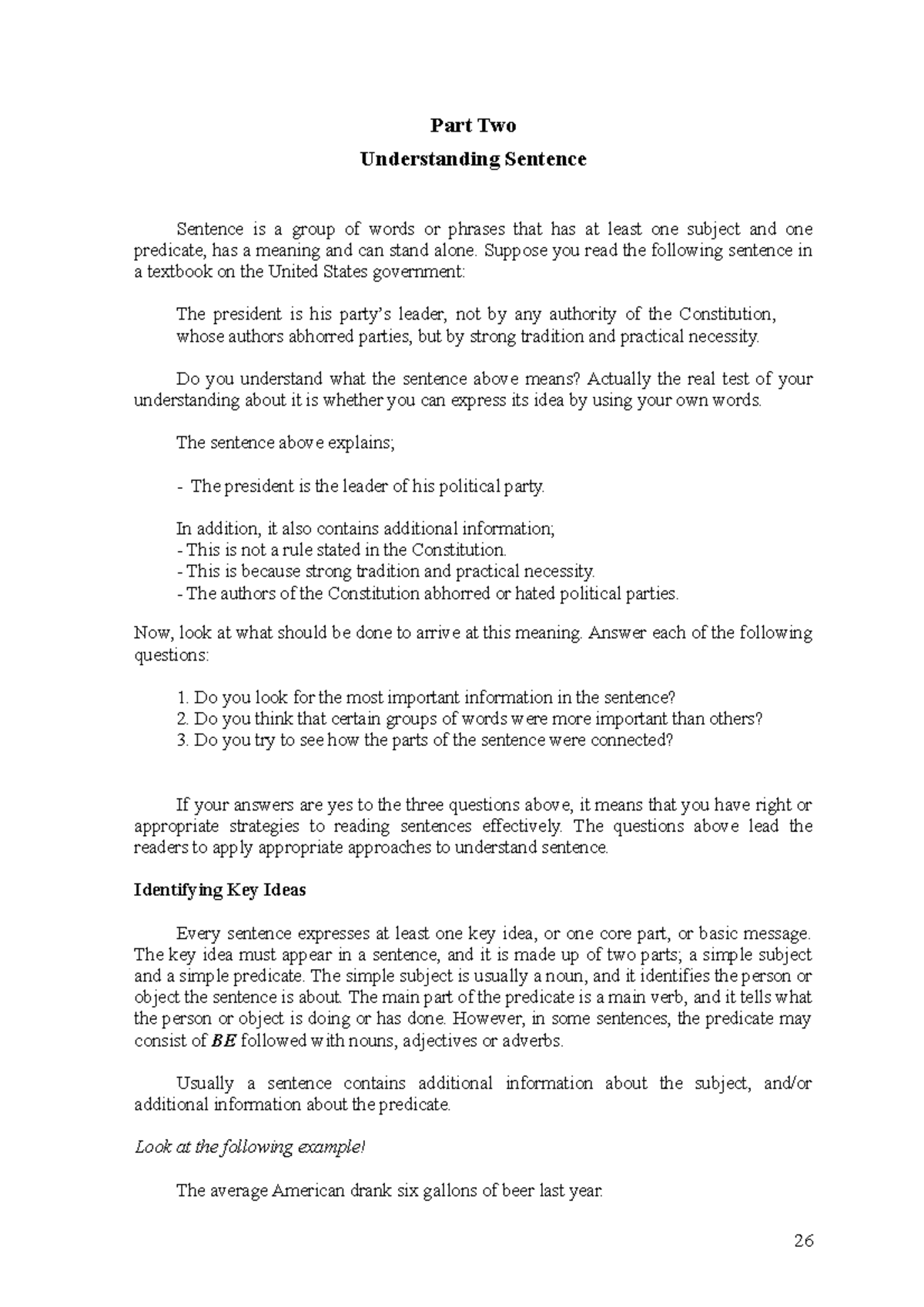 2.1 Understanding Sentences Expressing Single Idea - Part Two ...