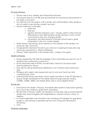 Lecture 5 - caesar - Julius Caesar o His father belonged to a less ...