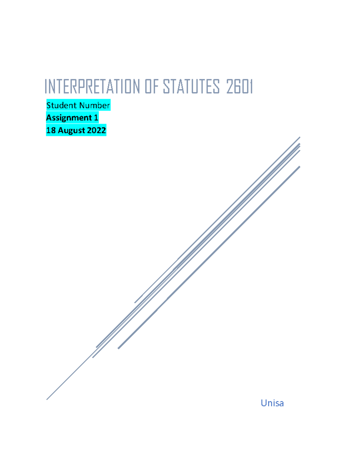 90% pass IOS2601 Assignment 1 2022 - Unisa INTERPRETATION OF STATUTES ...