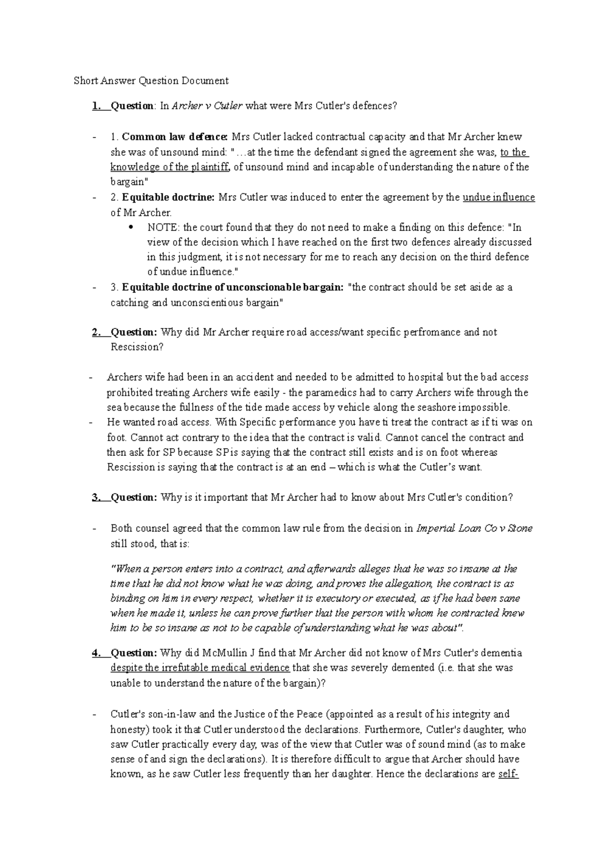 Short Answer Question Document - Short Answer Question Document ...