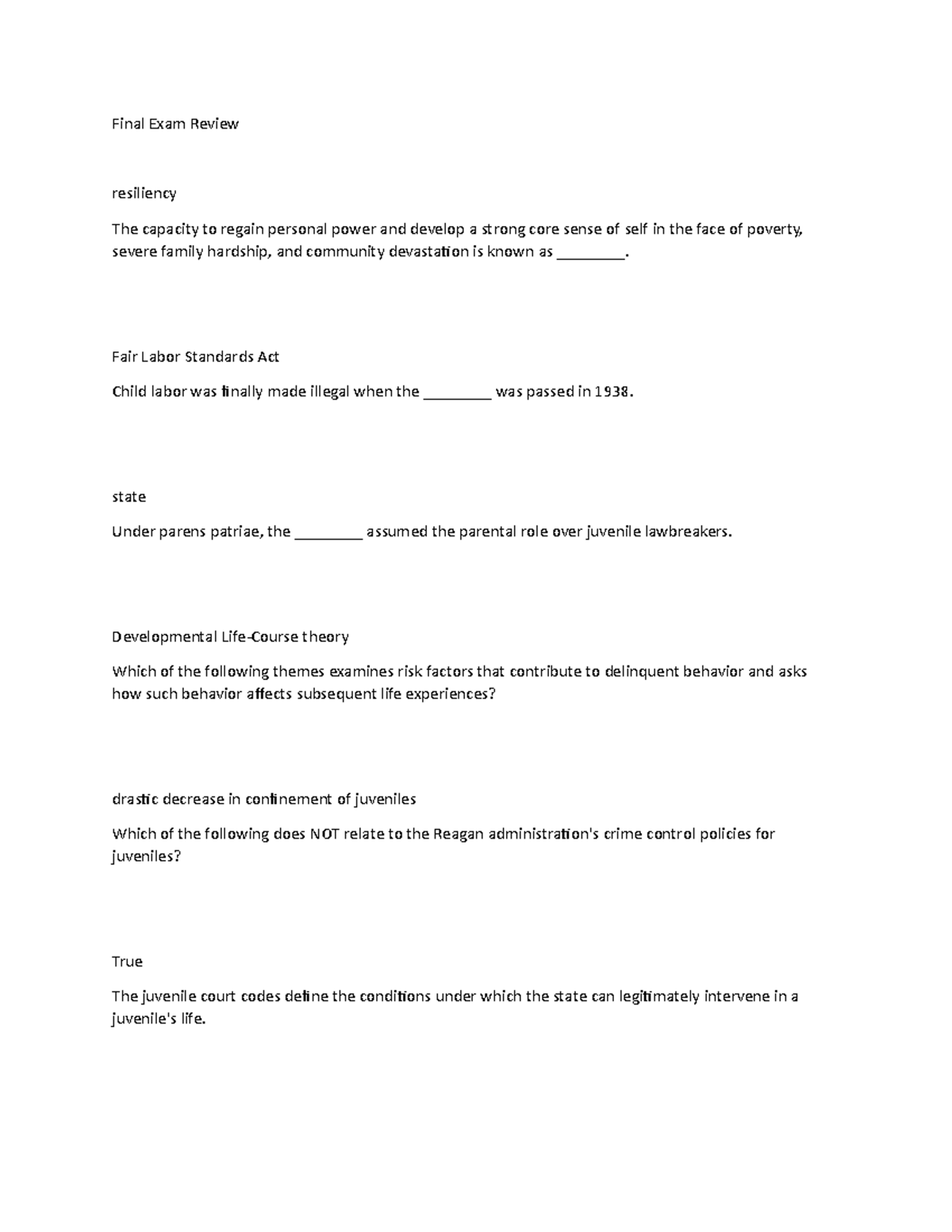 Final Exam Review - American Constitution and American History - Final ...