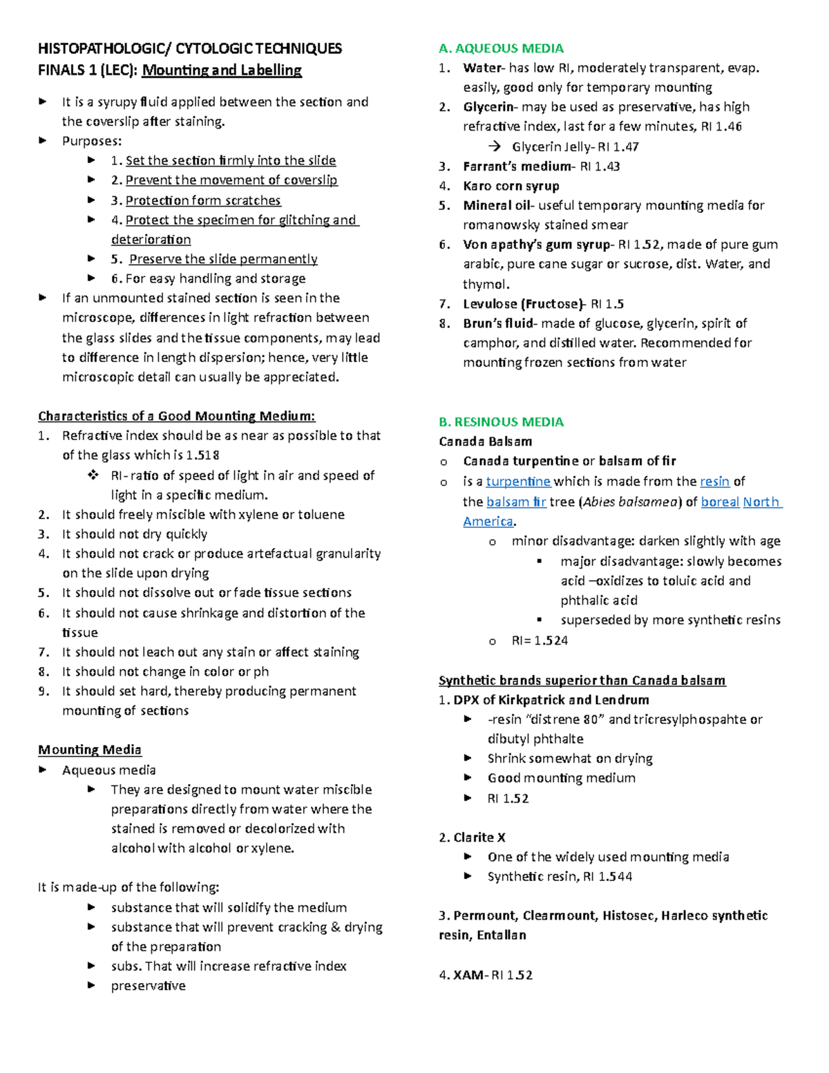 HPCT LEC ( Finals 1) - Lecture - HISTOPATHOLOGIC/ CYTOLOGIC TECHNIQUES ...
