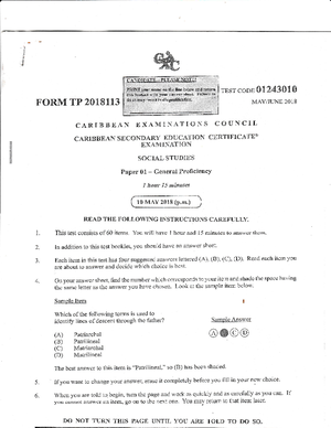 Social-studies-SBA sample - CXC SOCIAL STUDIES SCHOOL BASED ASSIGNMENT ...