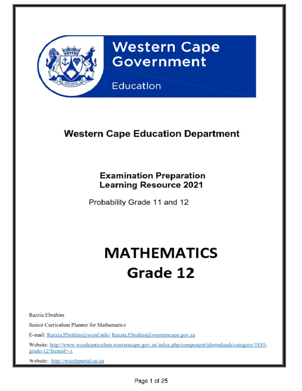 Probability memos 2014-2021 - MATHS260 - Studocu