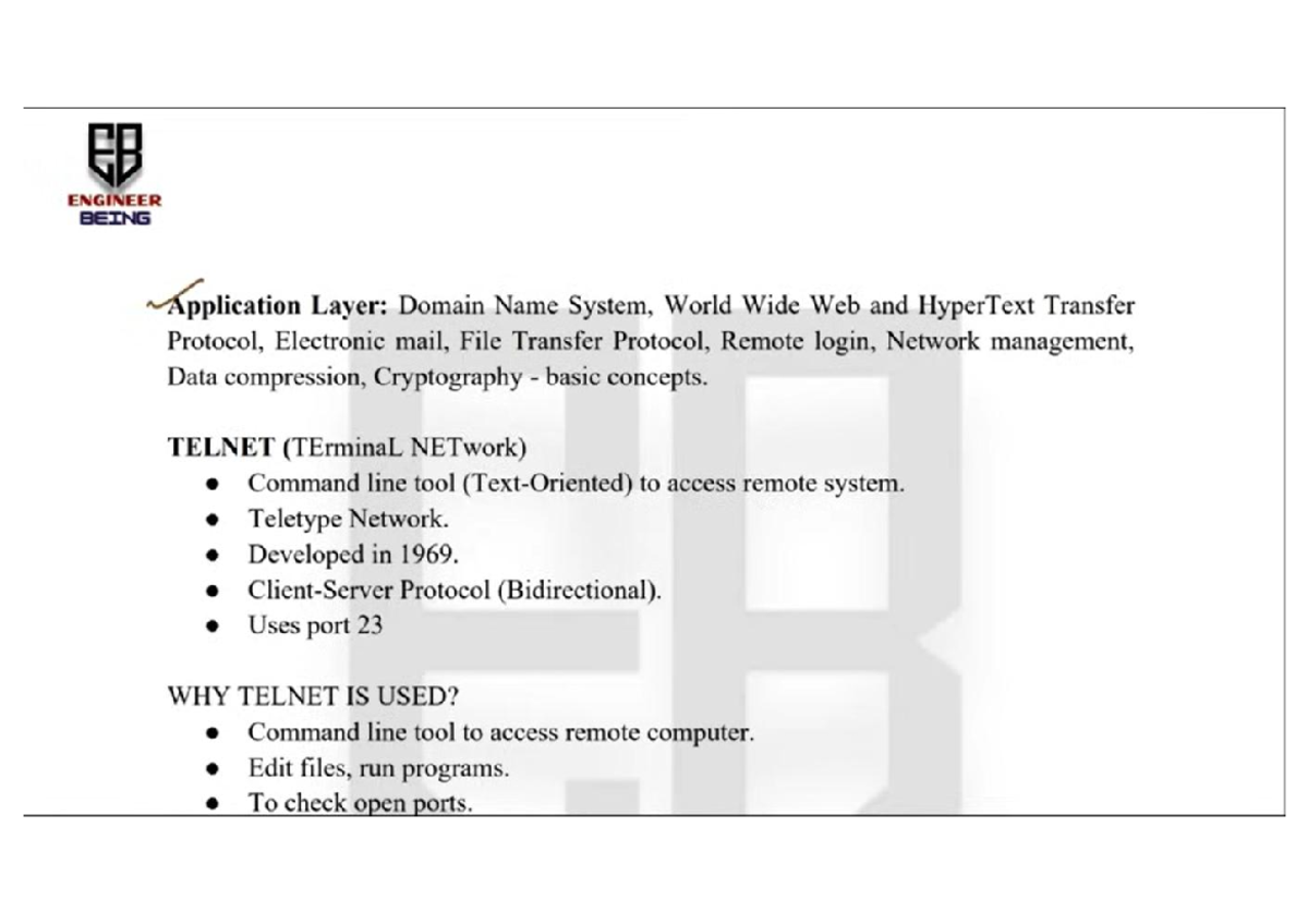 Cn Unit 5 This A Cn Lecture Notes Of Unit 5 Engineer Being Application Layer Domain Name
