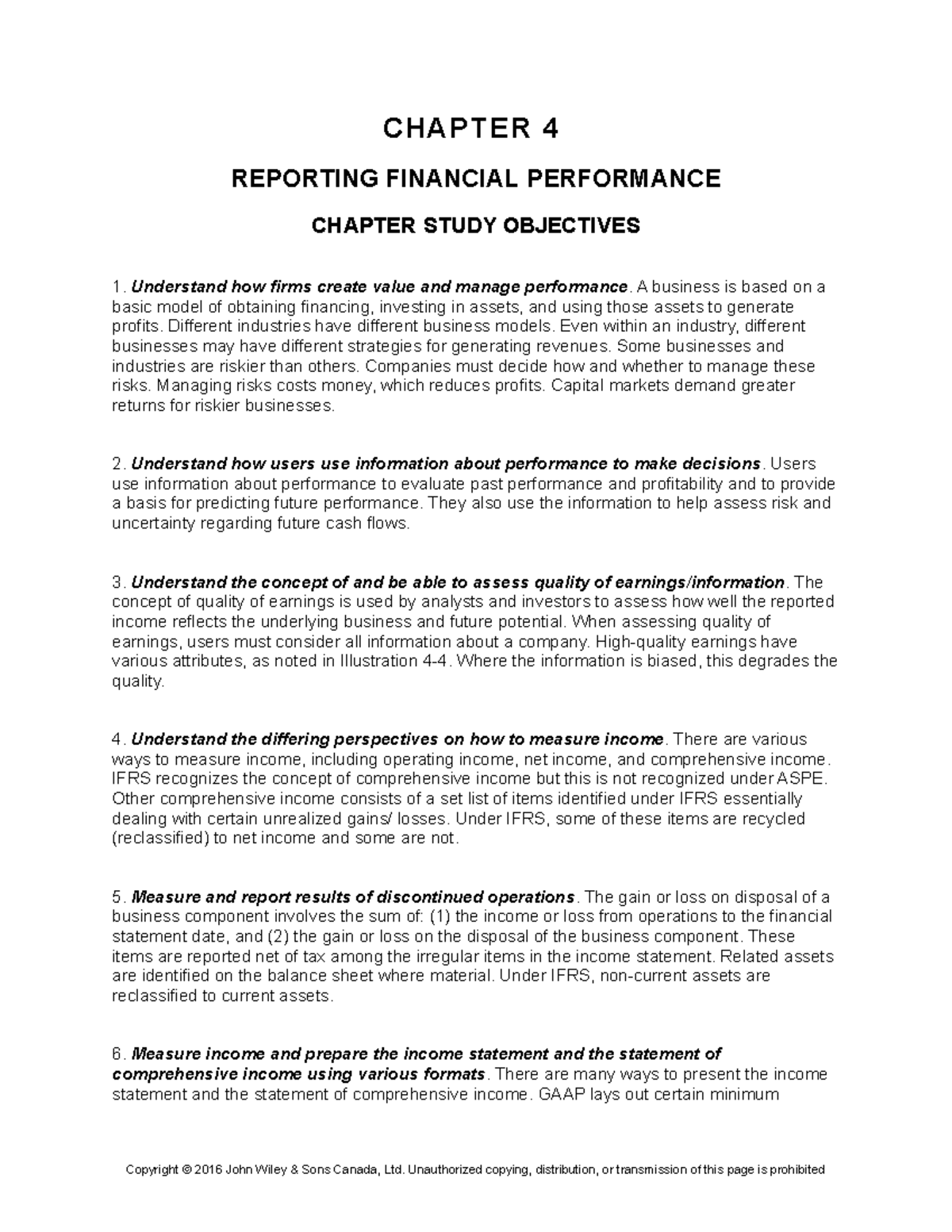 Test bank chp04 - CHAPTER 4 REPORTING FINANCIAL PERFORMANCE CHAPTER ...