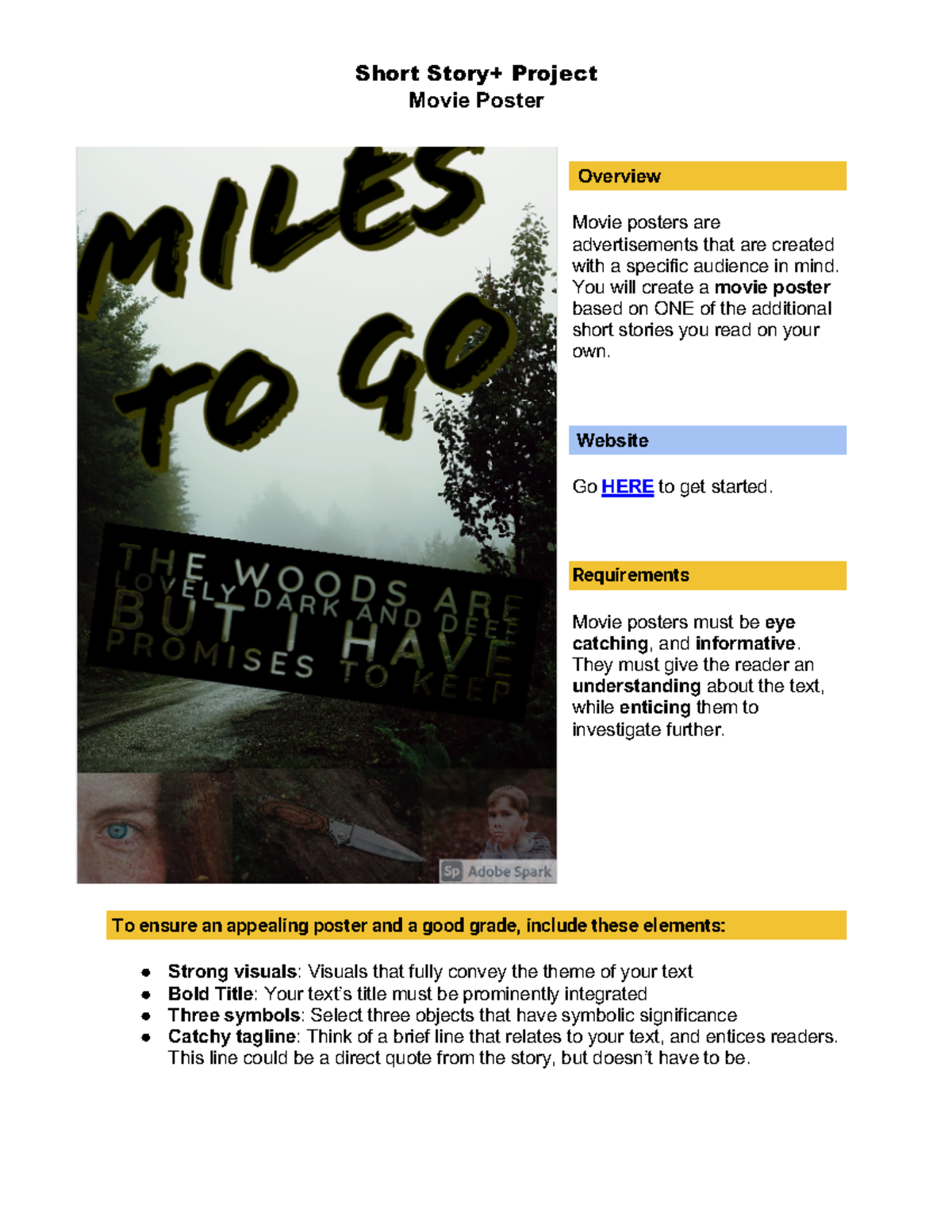 3. Movie Poster PDF - Monkey - Short Story+ Project Movie Poster ...