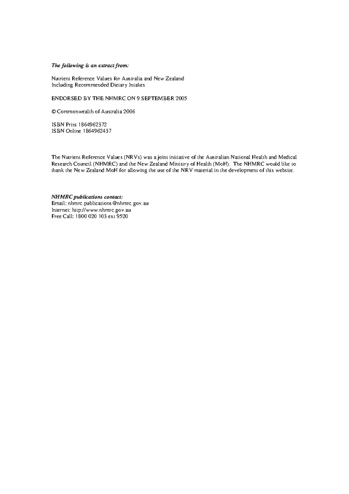 Carbohydrates - The following is an extract from: Nutrient Reference ...