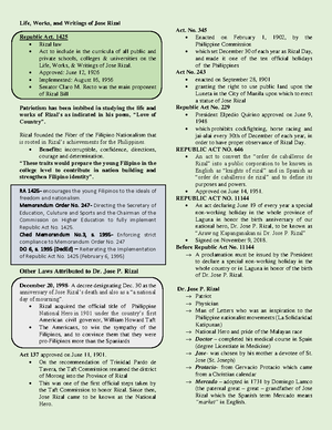 03 Constantino Rizal Law and the Catholic Hierarchy - Life, Works and ...