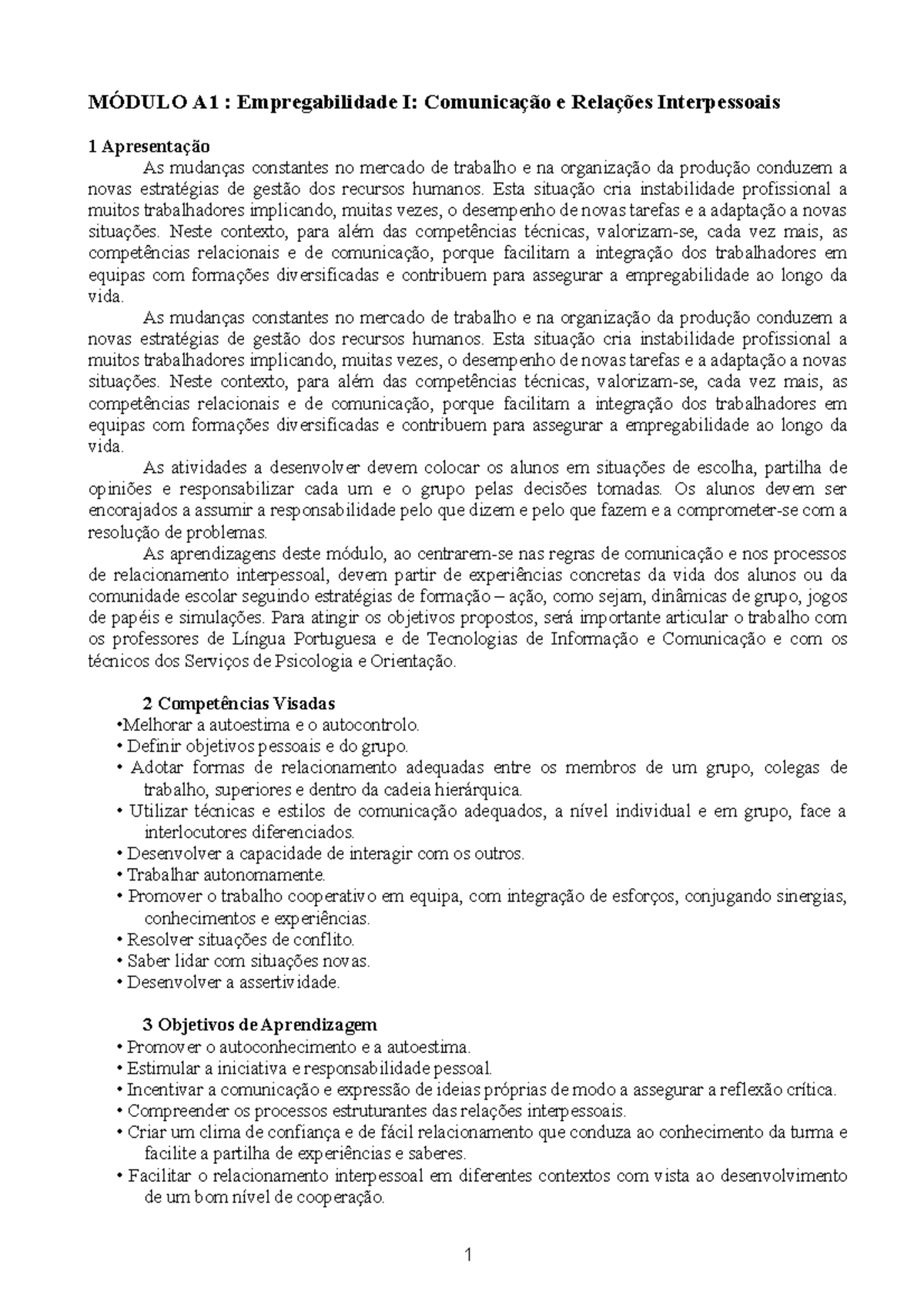 Cma Modulos a1 a2 b5 b9 - 111 - MÓDULO A1 : Empregabilidade I ...