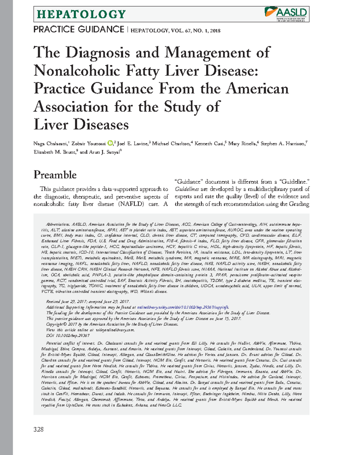 Nafld Guidance 2018 - Guideline - The Diagnosis and Management of ...