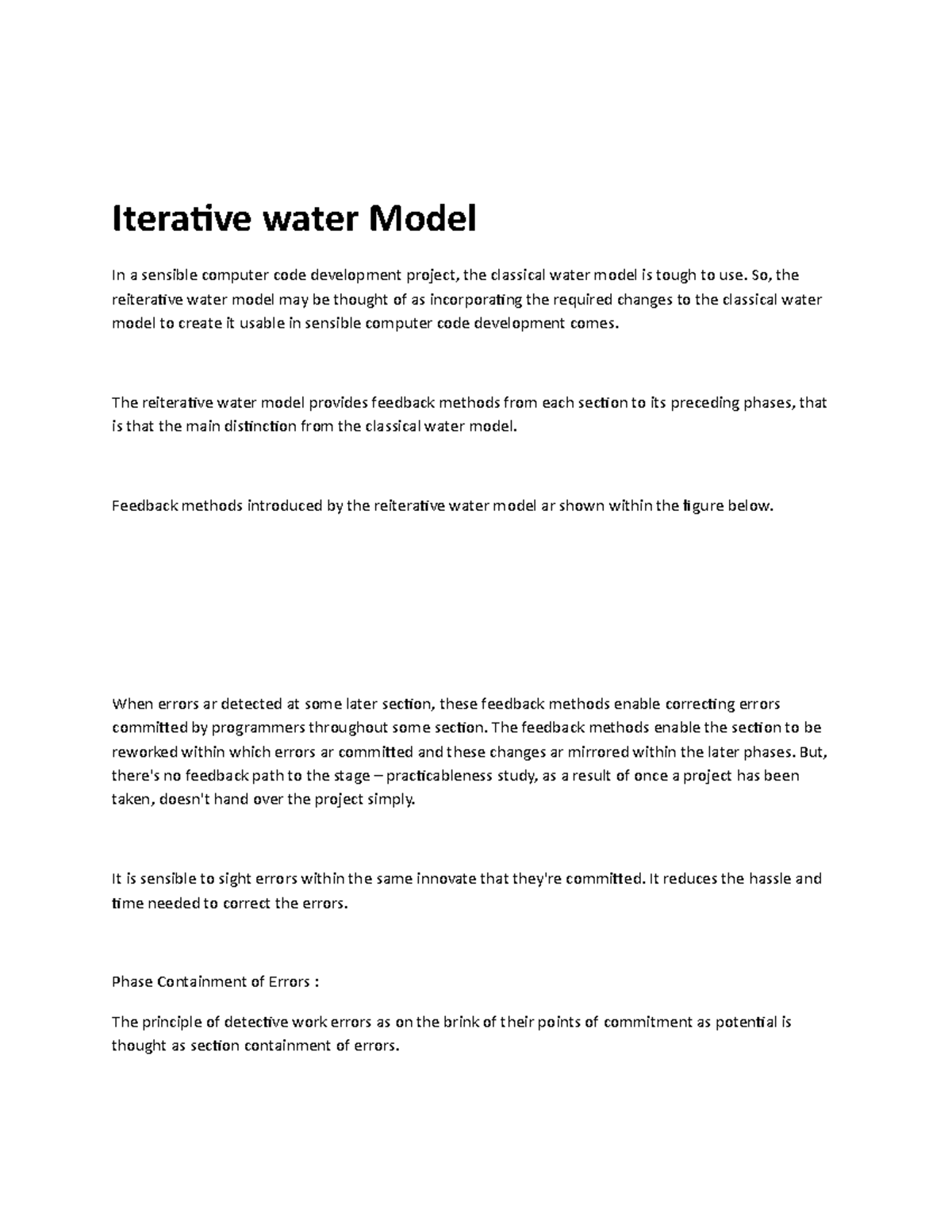 Iterative water Model - Software Engineering - Studocu