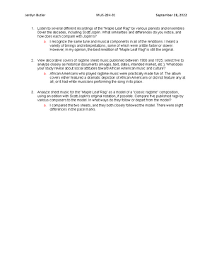 Chapter 2 Questions - Jordyn Butler Chapter 2 Questions MUS-234 ...