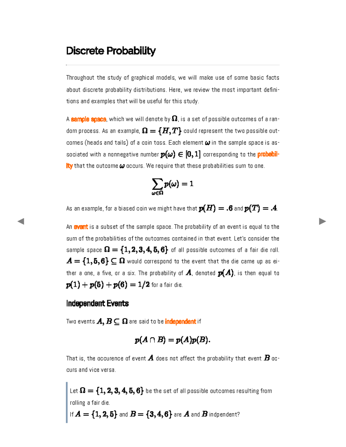 Discrete Probability - Discrete Probability Throughout the study of ...