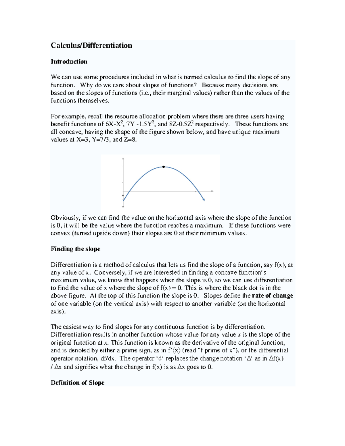 Ch 7- Differential Calculus - Calculus/Differentiation Introduction We ...