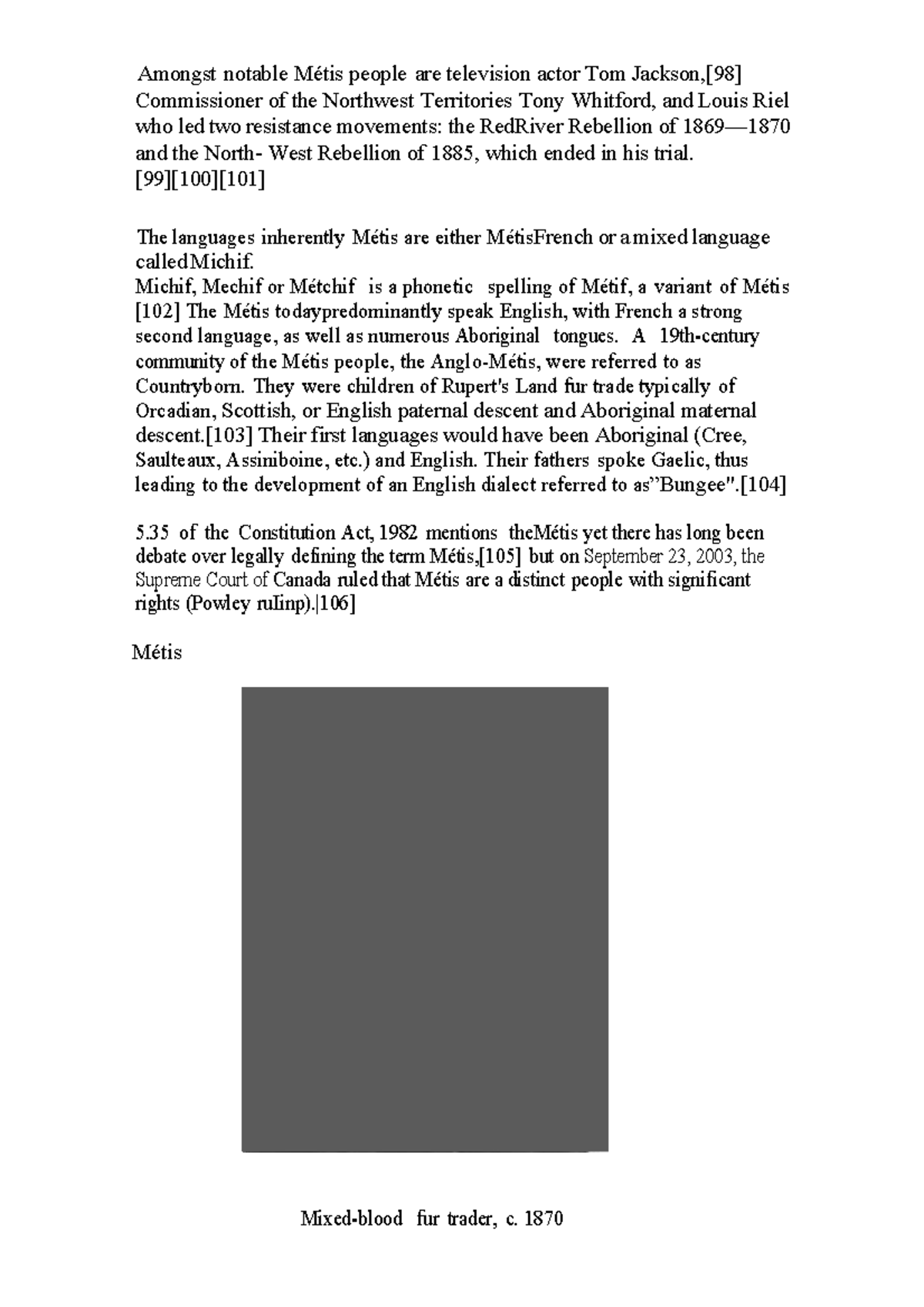 100 images History Project - Amongst notable Métis people are television actor Tom Jackson,[98 ...