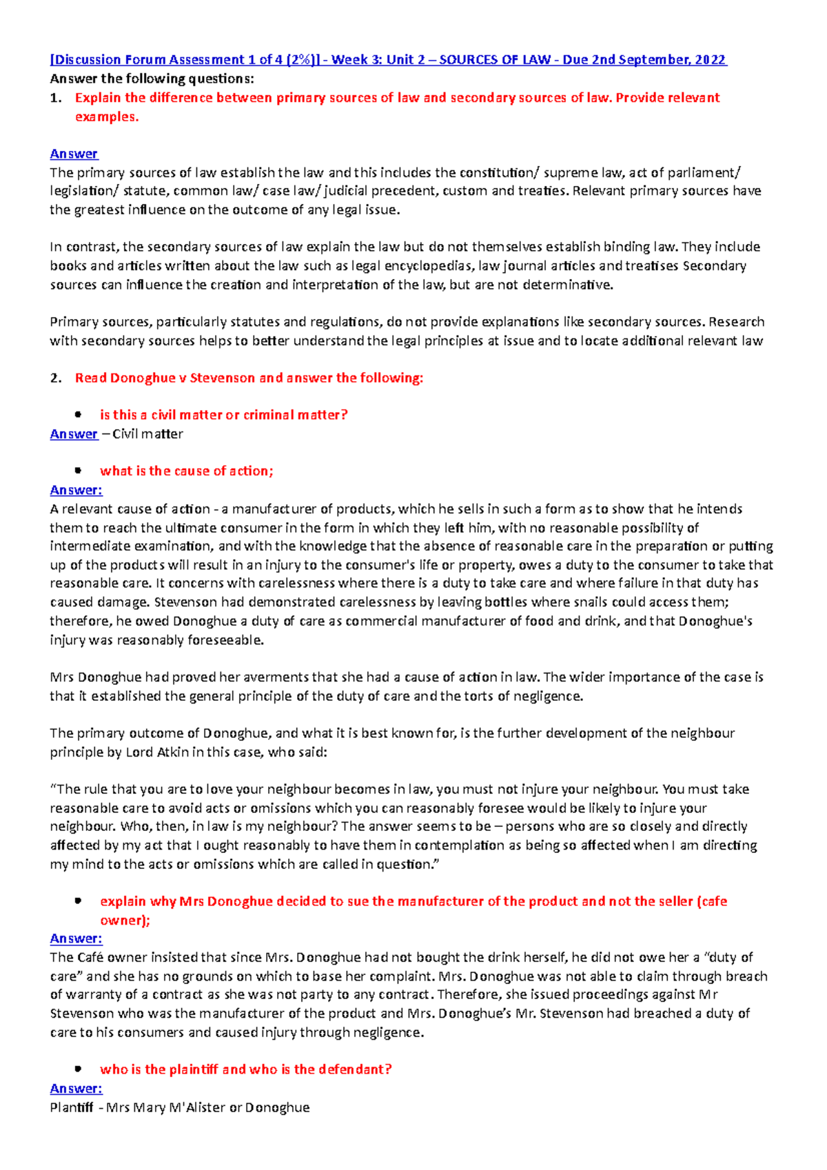 AF108 Discussion Forum Questions - [Discussion Forum Assessment 1 of 4 ...