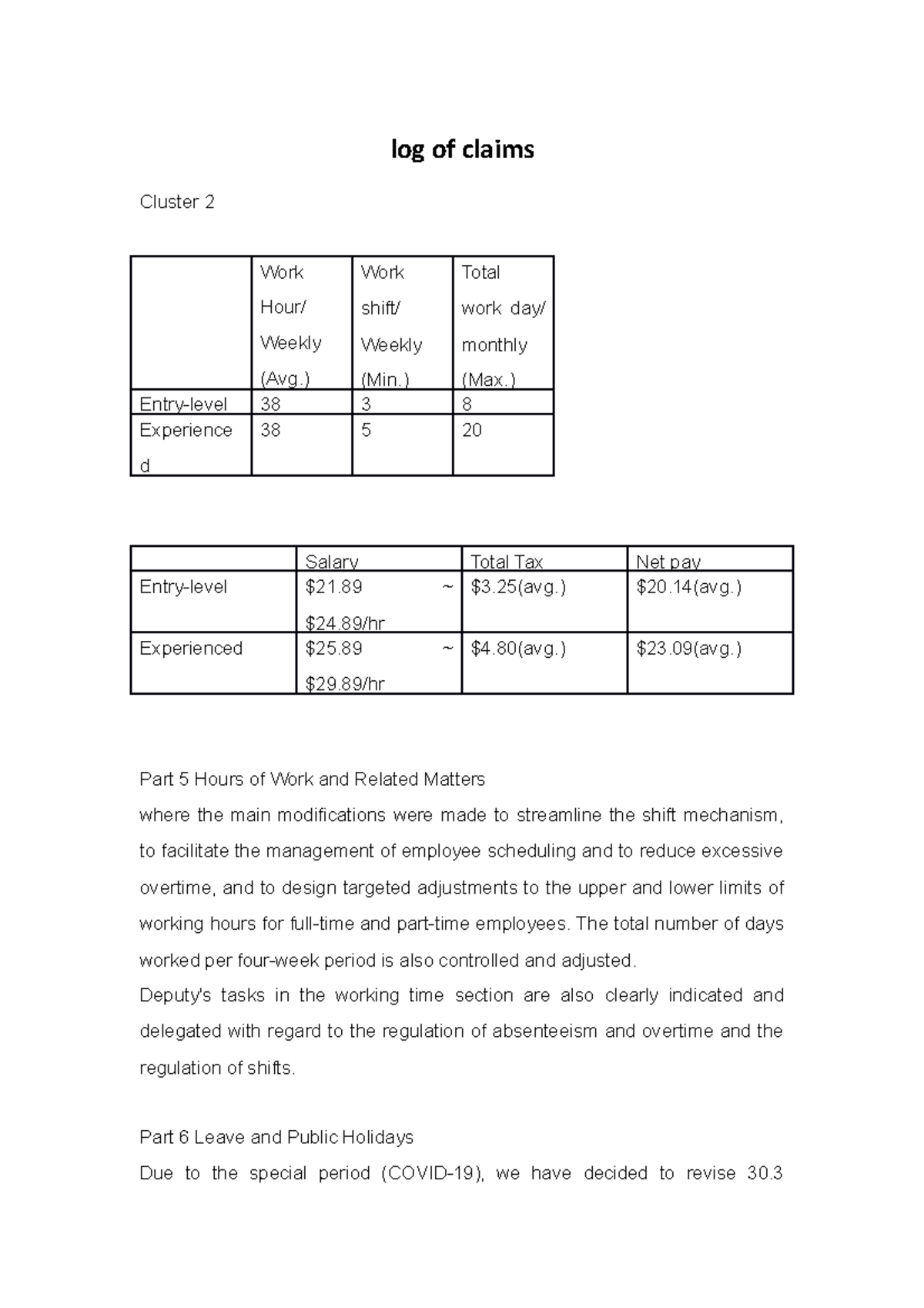 Log-of-claims 11 - will help with your understanding of the assignments ...