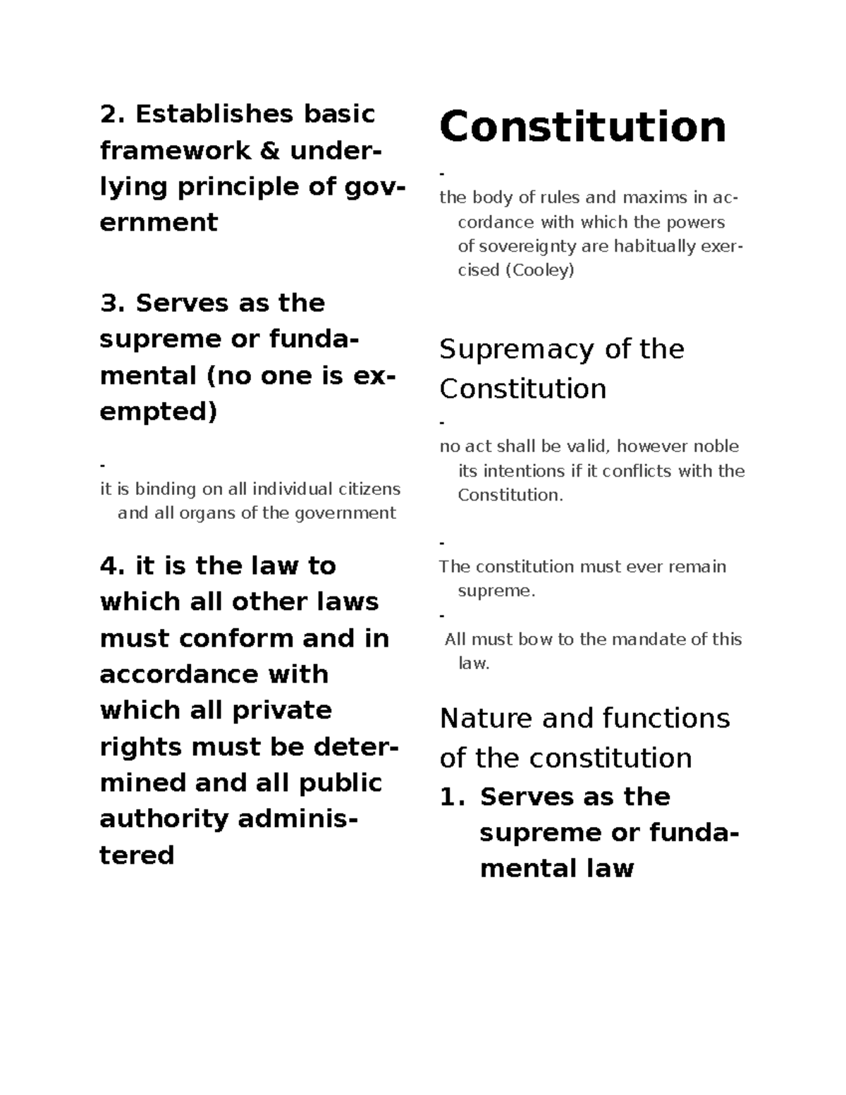 PPG SEM1 Finals - Includes the definition of a constitution ...