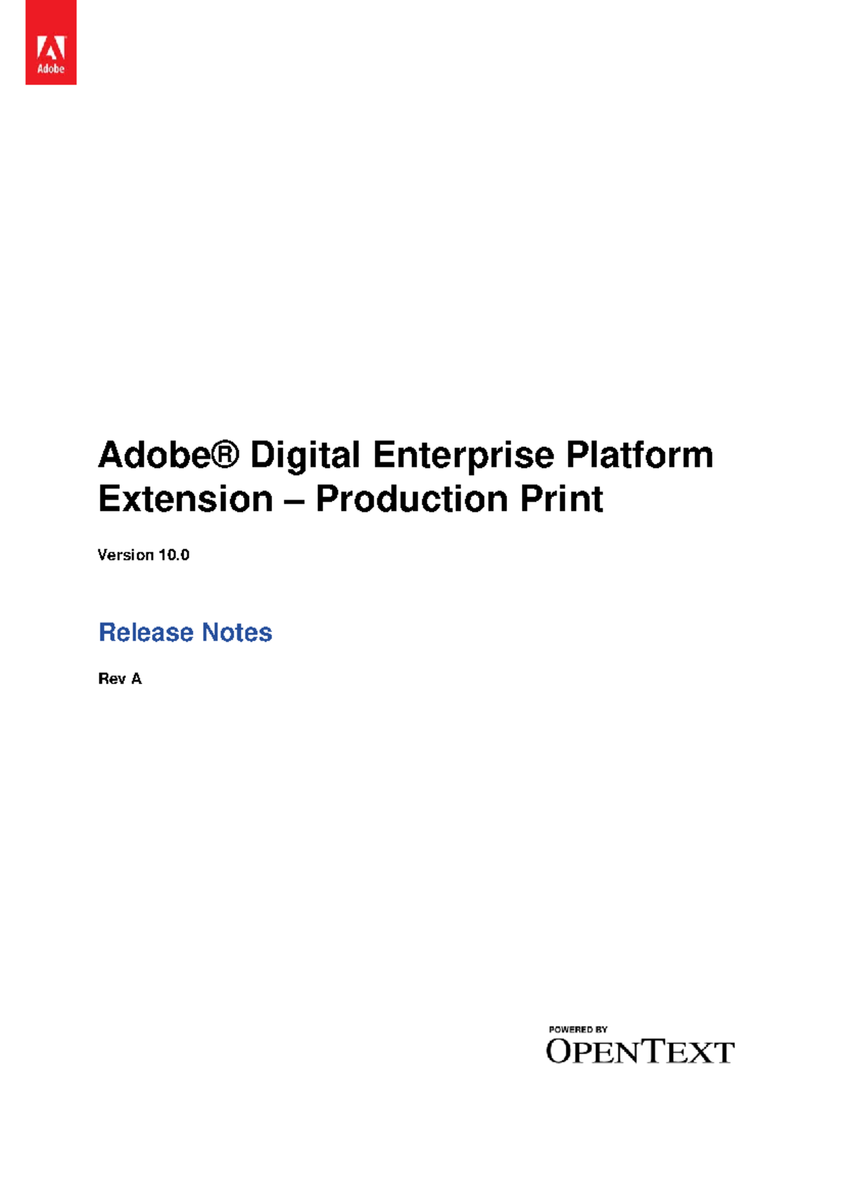 ADEP PP Release Notes - qawe - Adobe® Digital Enterprise Platform ...