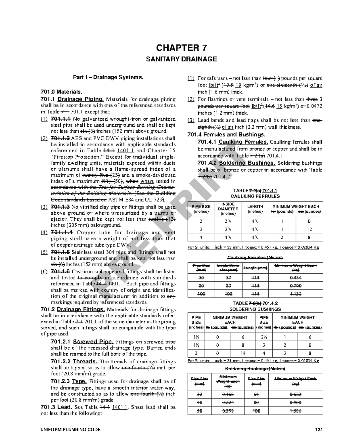 Part I Drainage Systems - Part I – Drainage Systems. 701 Materials. 701 ...