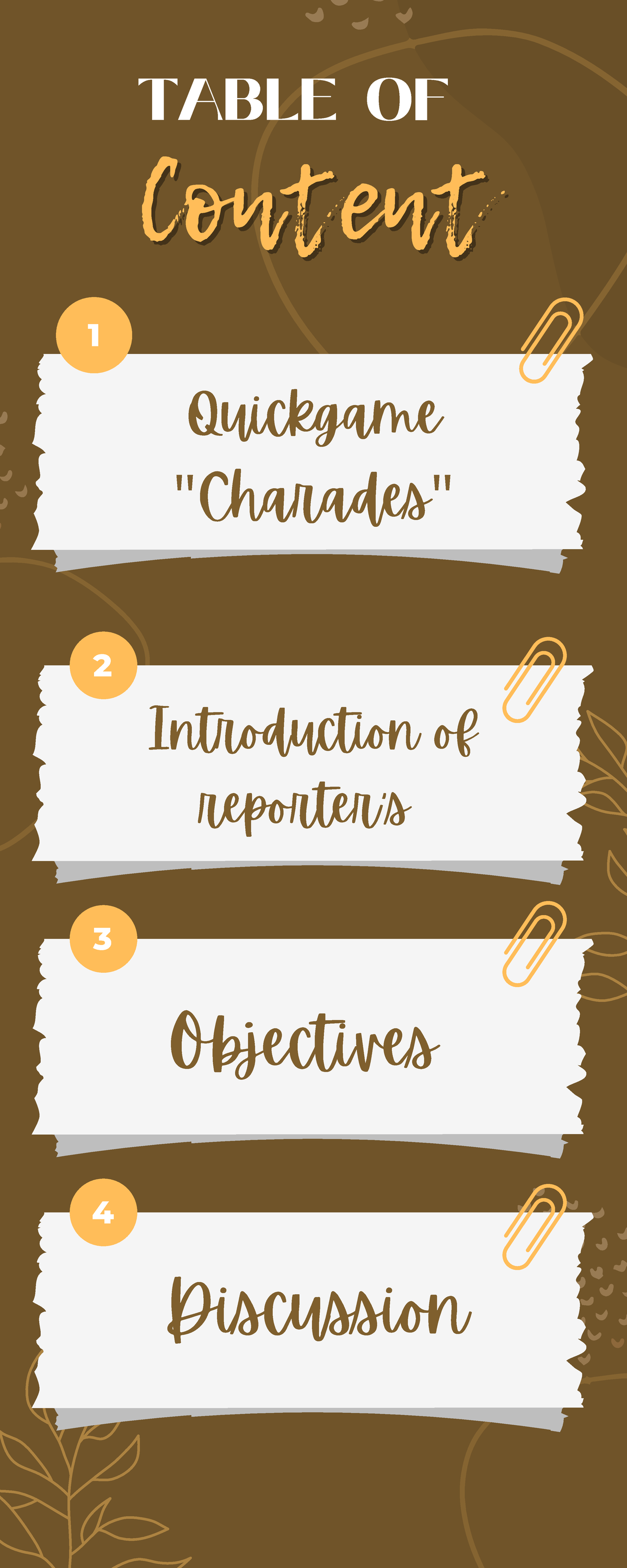 Pdf 20221025 092705 0000 - TABLE OF Content Content Quickgame "Charades" 1 2 3 4 - Studocu