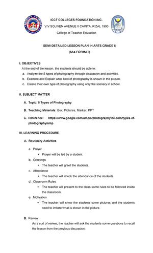 TAN - School San Mateo National High School Grade Level 7 Teacher Tan ...