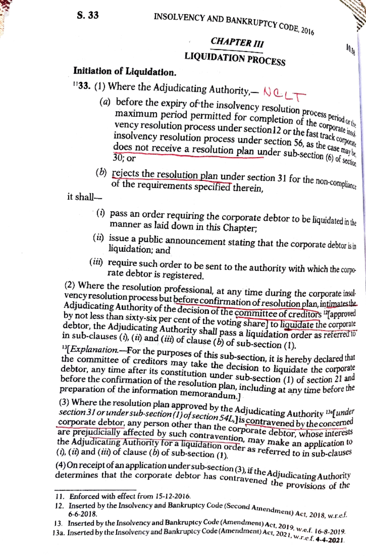Sec 33 grounds IBC,2016 - S. 33 INSOLVENCY AND BANKRUPTCY CODE, 2016 ...