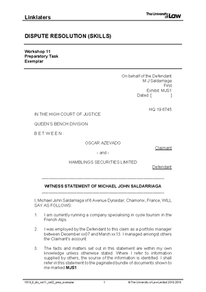 Exemplar of a Directions Questionnaire (Form N181) - 1 Under the Civil ...
